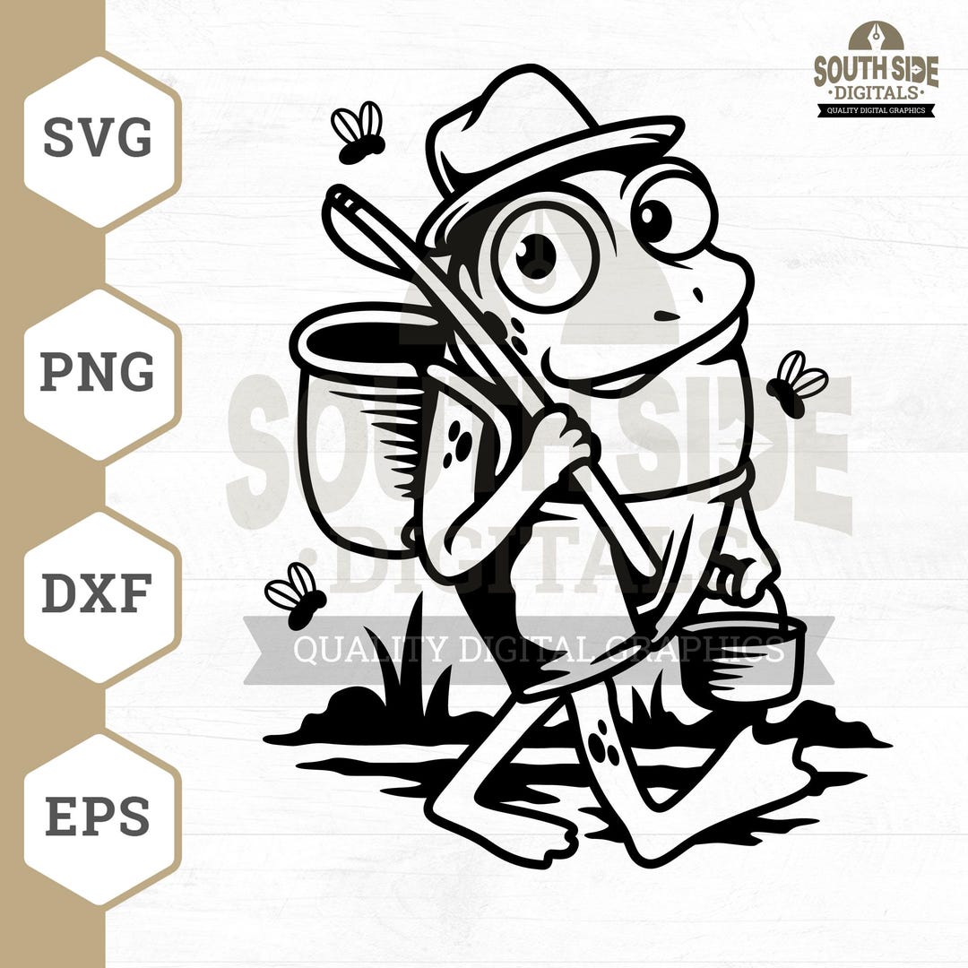 Frogs Fishing Svg, Fishing Frogs Svg, Funny Frog Svg, Fishing Frog ...