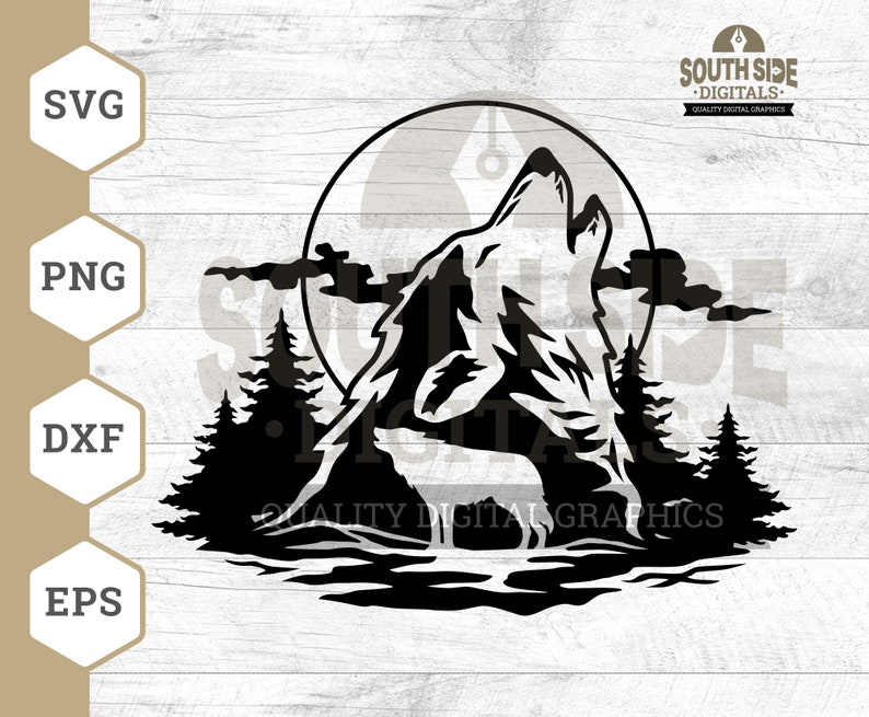 Howling Wolf Svg Wolf Howl Svg Wild Wolf Svg Mountain Wolf - Etsy