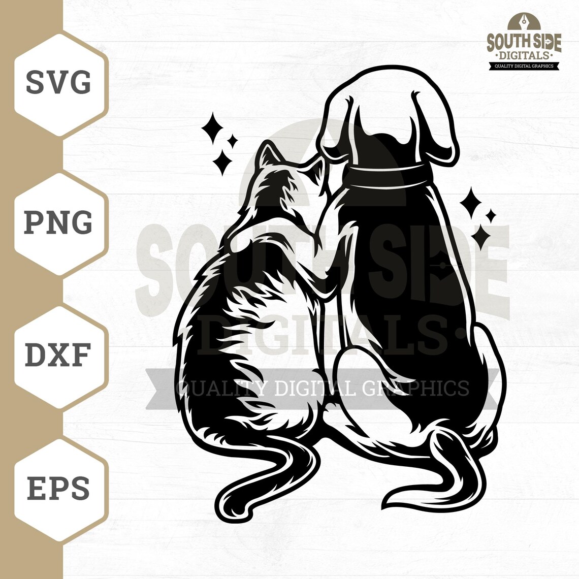 Best Buddy SVG File, Buddies Svg, Best Friend Svg, Cat Friend Svg, Dog ...