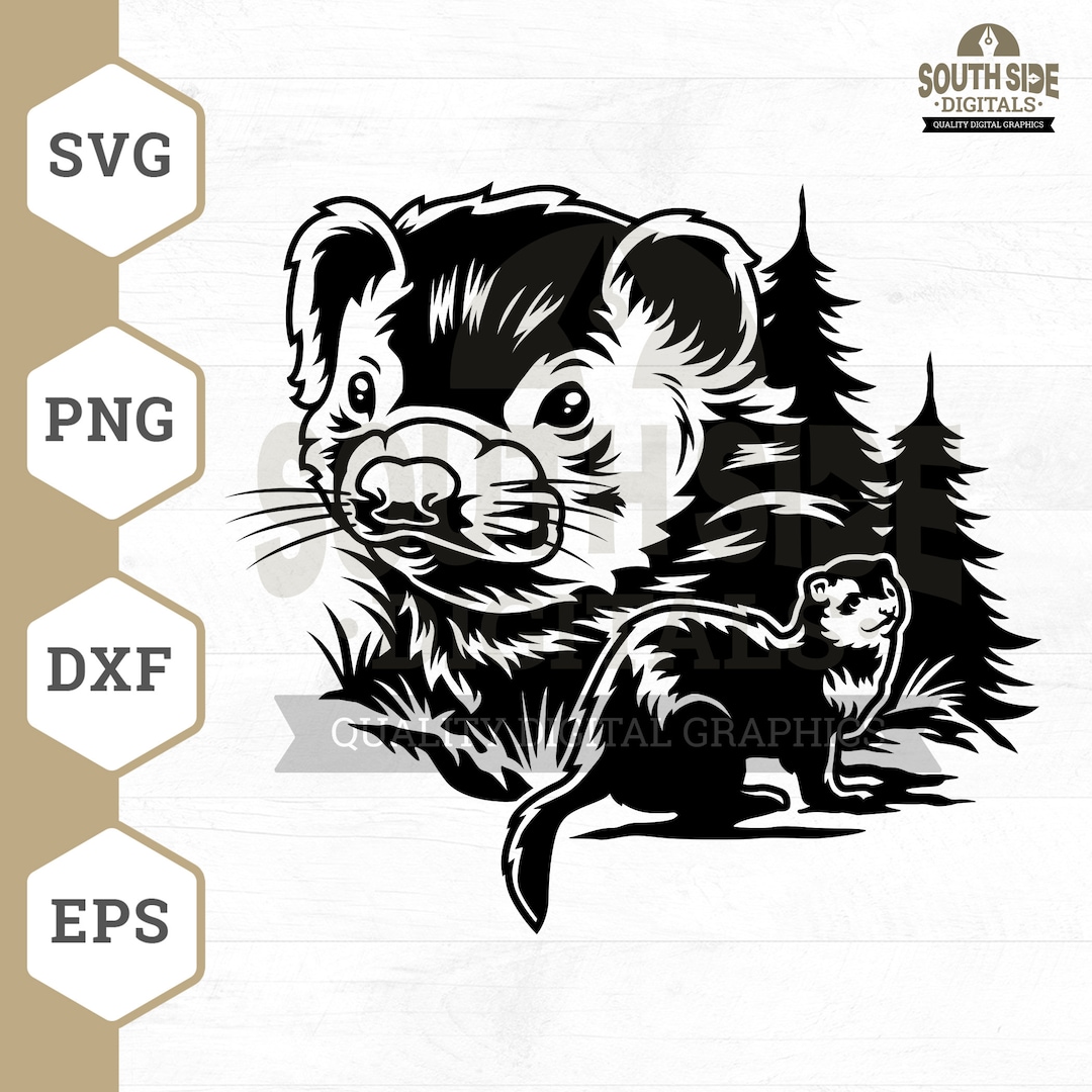 Ferret Svg, Cute Ferret Svg, Wild Ferret Svg, Ferret Png, Ferret Shirt ...