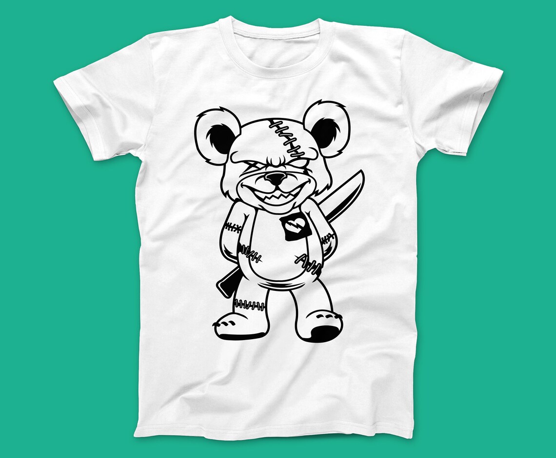 Bad Teddy Bear SVG File Angry Teddy Svg Scary Teddy Svg - Etsy Canada