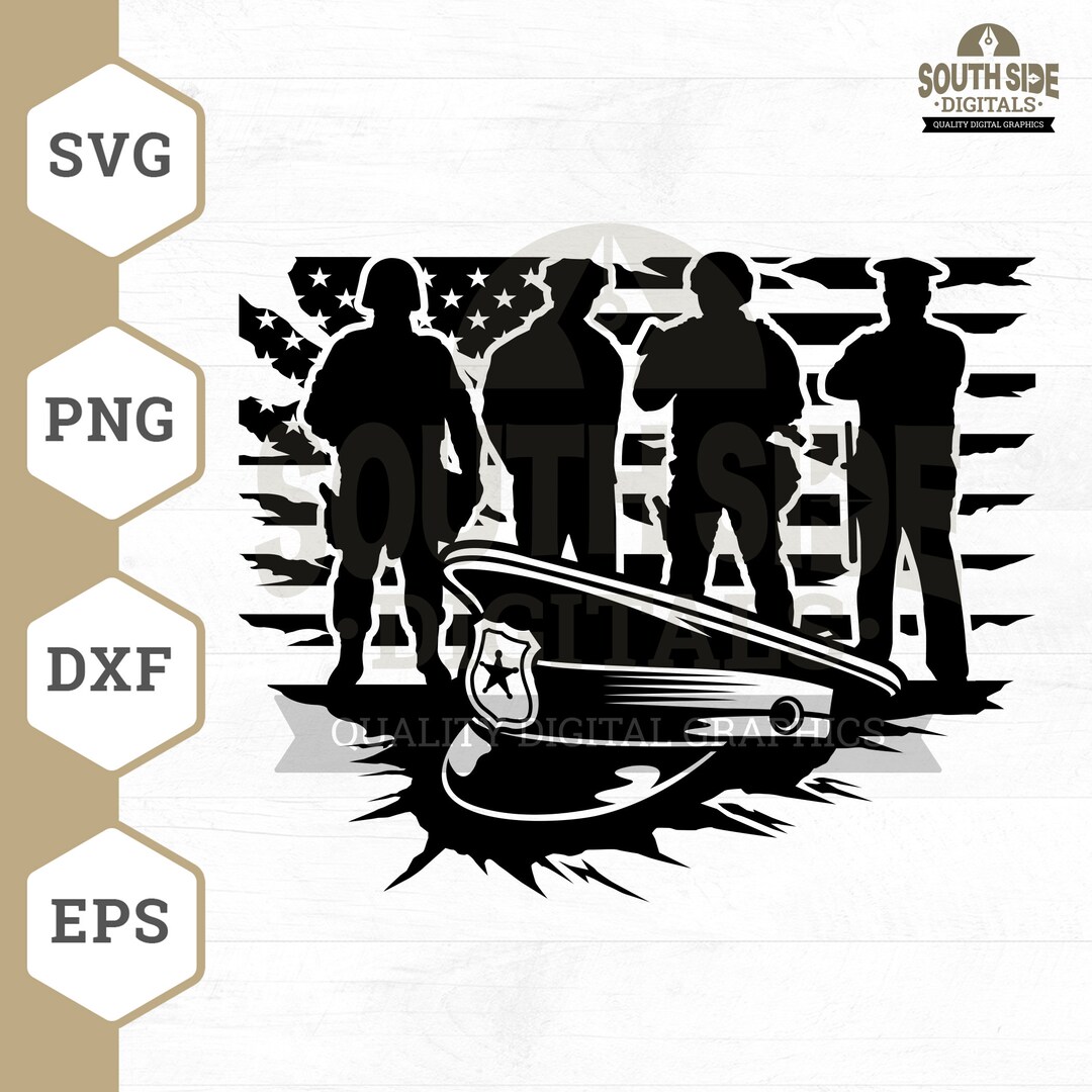 US Police SVG File, American Police Svg, Police Svg, First Responder ...