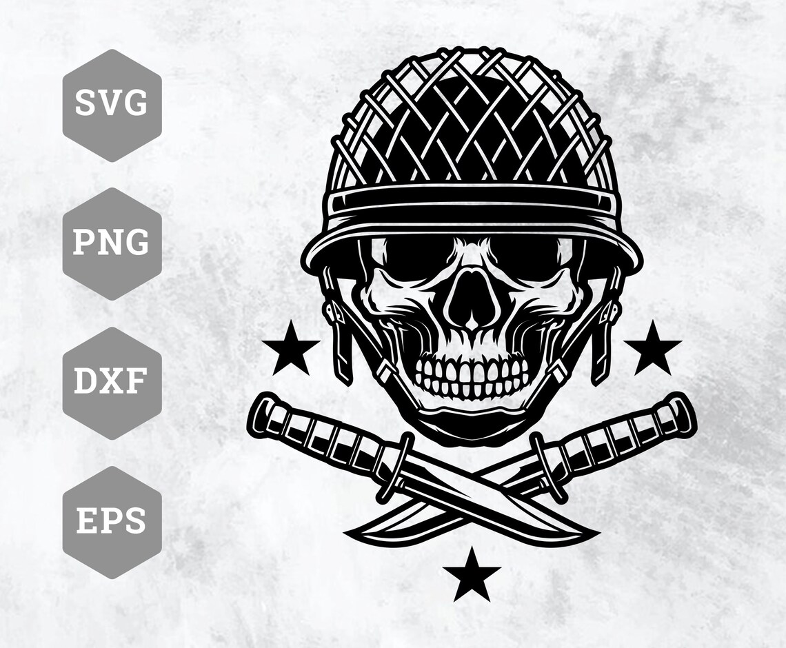 Soldier Skull Svg Skull Army Svg Soldier Svg Skull Svg - Etsy
