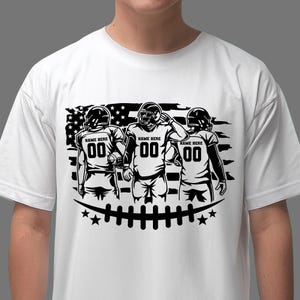 Personalized Football Players SVG: Custom Team Design (digital Files ...