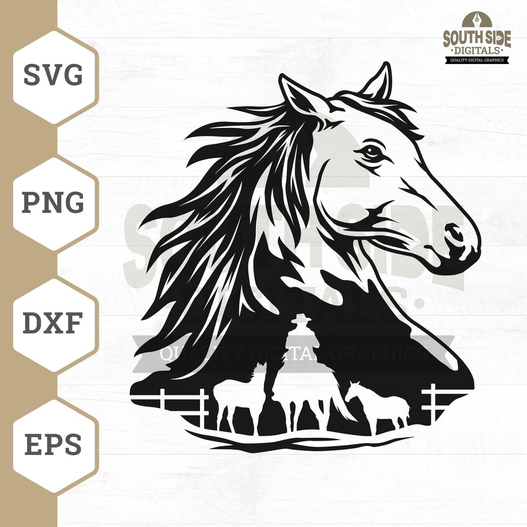 Stallion SVG File, Horse Svg, Wild Horse Svg, Mustang Svg, Stallion ...