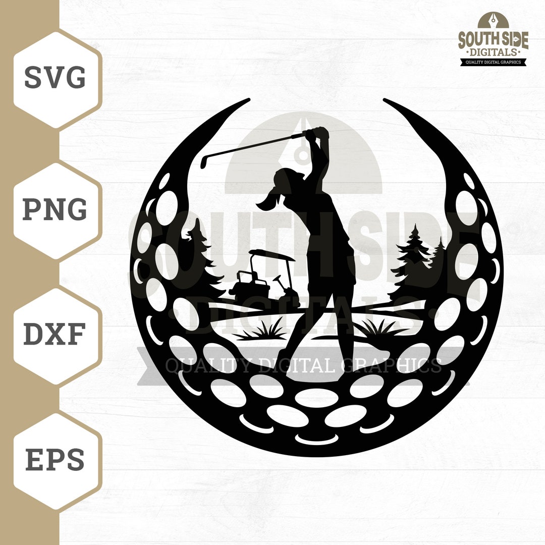 Female Golfer SVG: Golf Player Clipart, Shirt Design (digital Files) - Etsy