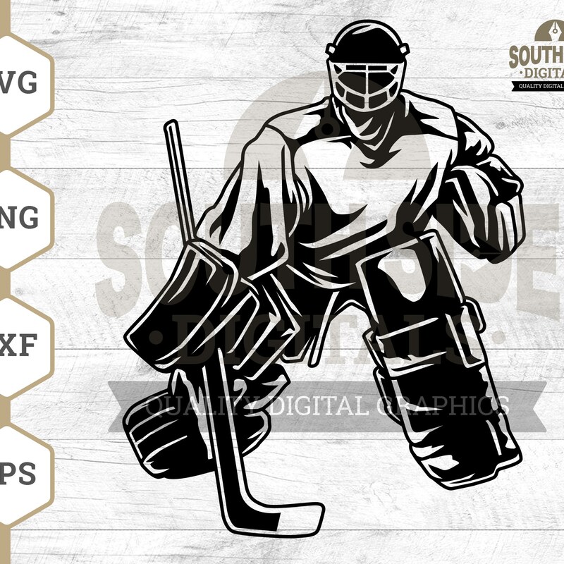 Hockey Goalie Svg - Etsy