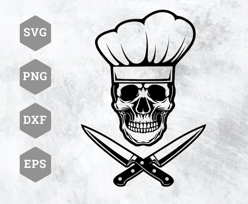 Chefskull Svg Skullchef Svg Chef Svg Skull Svg Skullchef - Etsy