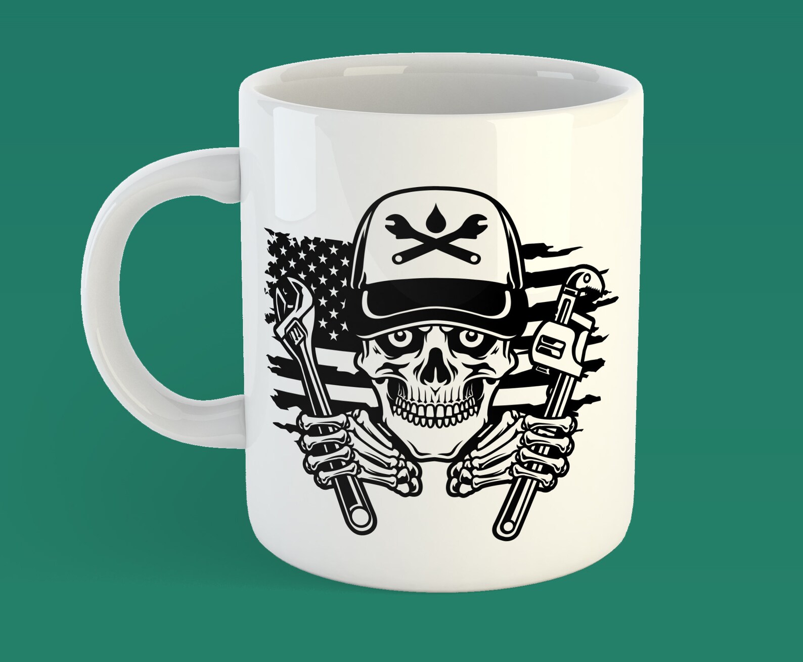 Skull Plumber SVG File Patriotic Skull Plumber Svg Plumber - Etsy