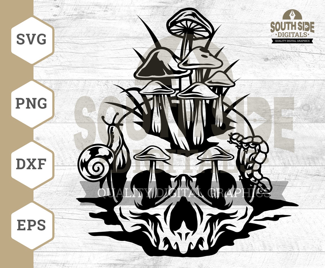Mushroom Skull Svg Skull Mushroom Svg Mushroom Svg Shrooms - Etsy