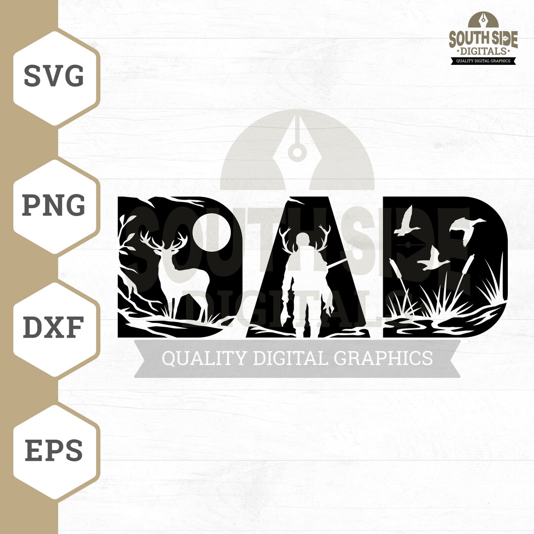 Hunter Dad SVG File: Deer & Duck Hunting Clipart (digital Download) - Etsy