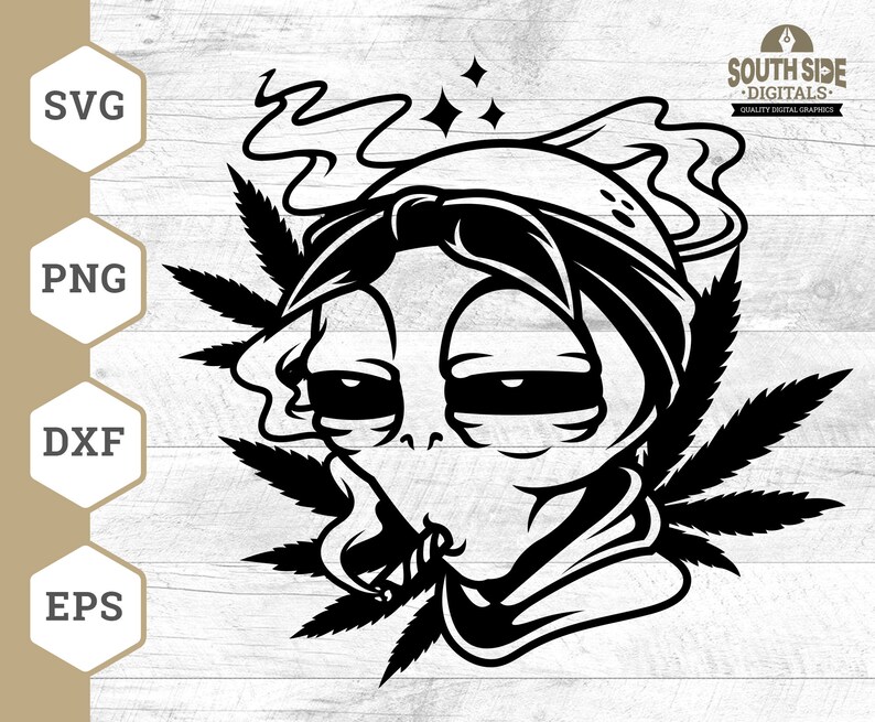 Alien Smoking Weed Svg Alien Smoking Cannabis Svg Weed - Etsy Australia
