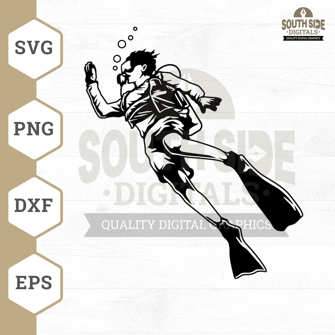 Scuba Diver Svg, Scuba Diving Svg, Snorekling Svg, Divers Svg, Scuba ...