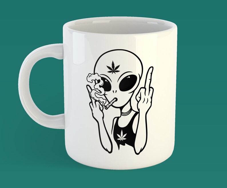 Alien Weed Svg Alien Cannabis Svg Alien High Svg Marijuana | Etsy