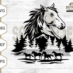 Stallion SVG File Mustang Svg Horse Svg Wild Horse Svg - Etsy