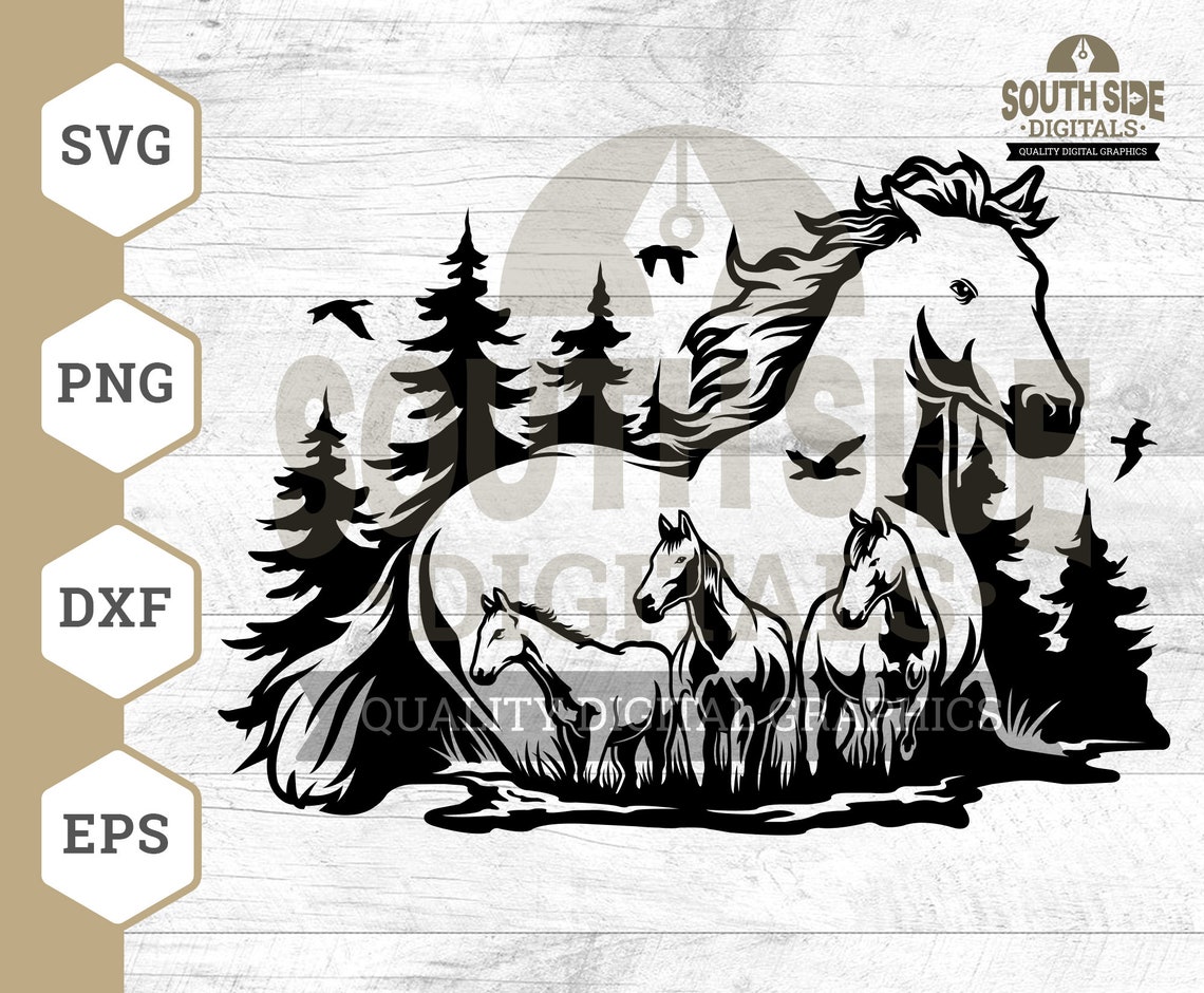 Stallion SVG File Stallion Svg Mustang Svg Wild Horse Svg | Etsy