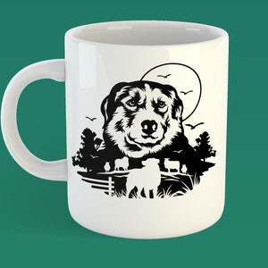 Shepherd Dog SVG File, Guard Dog Svg, Watcher Dog Svg, Sheep Dog Svg ...