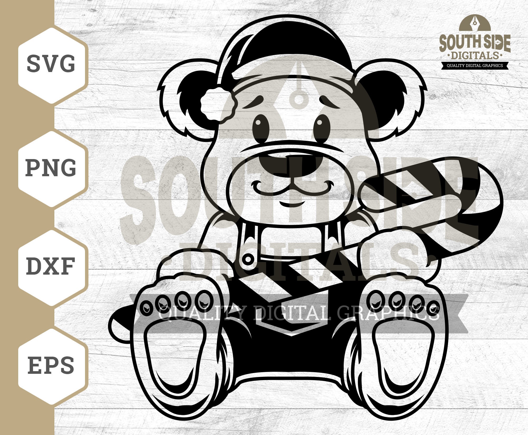 Santa Teddy Bear SVG File Happy Teddy Svg Santa Teddy Svg - Etsy UK