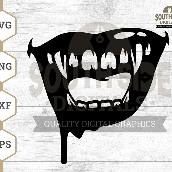 Vampire Teeth Svg - Etsy