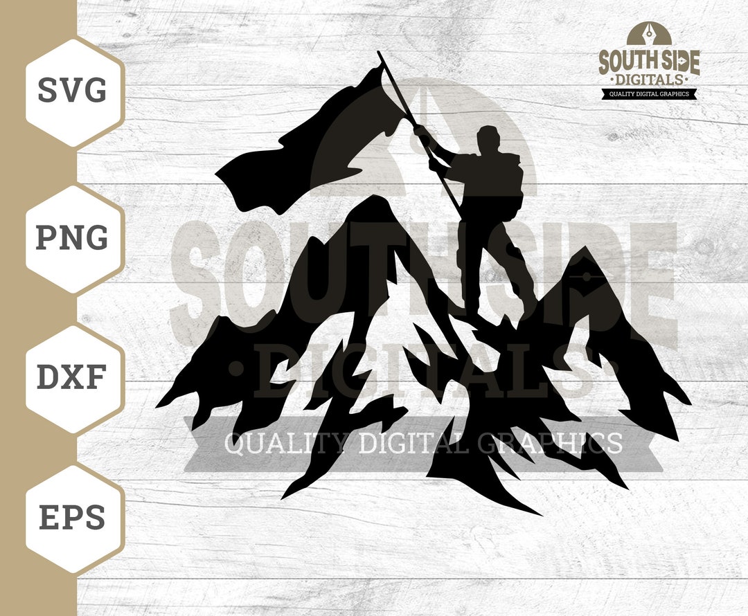 Mountain Climber Svg, Mountain Hike Svg, Hiker Svg, Mountain Climbing ...