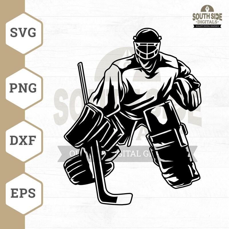 Hockey Goalie Svg - Etsy