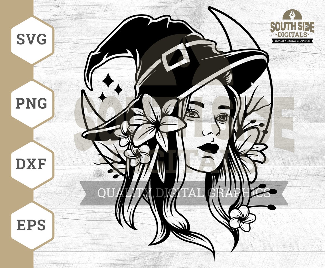 Witch SVG File Witch Svg Beautiful Witch Svg Beauty Witch - Etsy