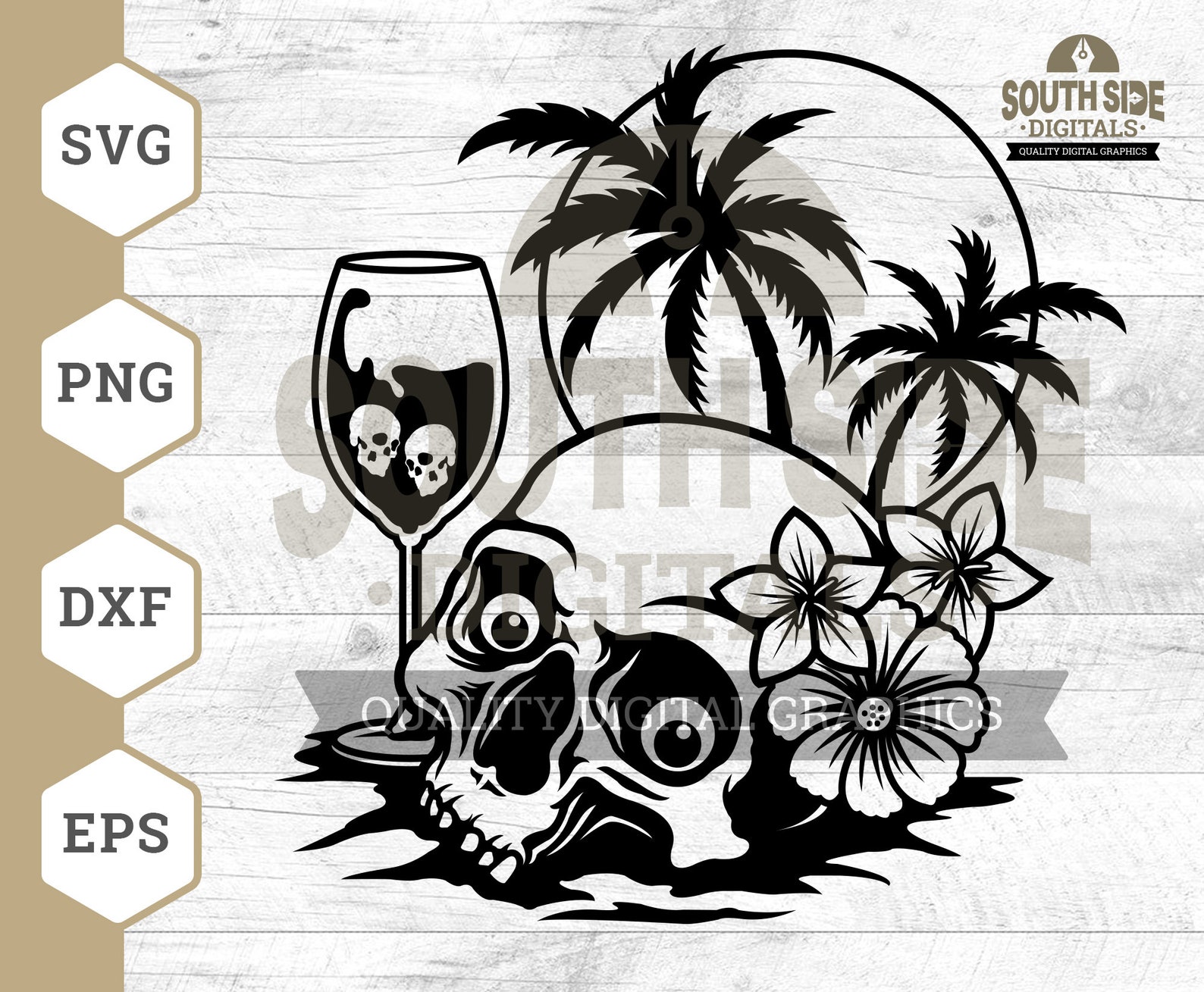 Summer Skull SVG File Floral Skull Svg Champaigne Skull Svg - Etsy