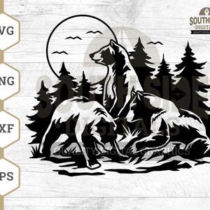 Bear Family Svg Bear Cub Svg Wild Bear Svg Mountain Bear - Etsy