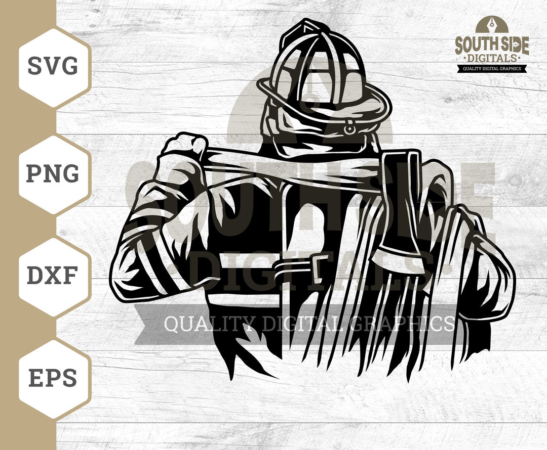 US Fire Fighter SVG File, Fireman Rescue Svg, Firefighter Svg, First ...