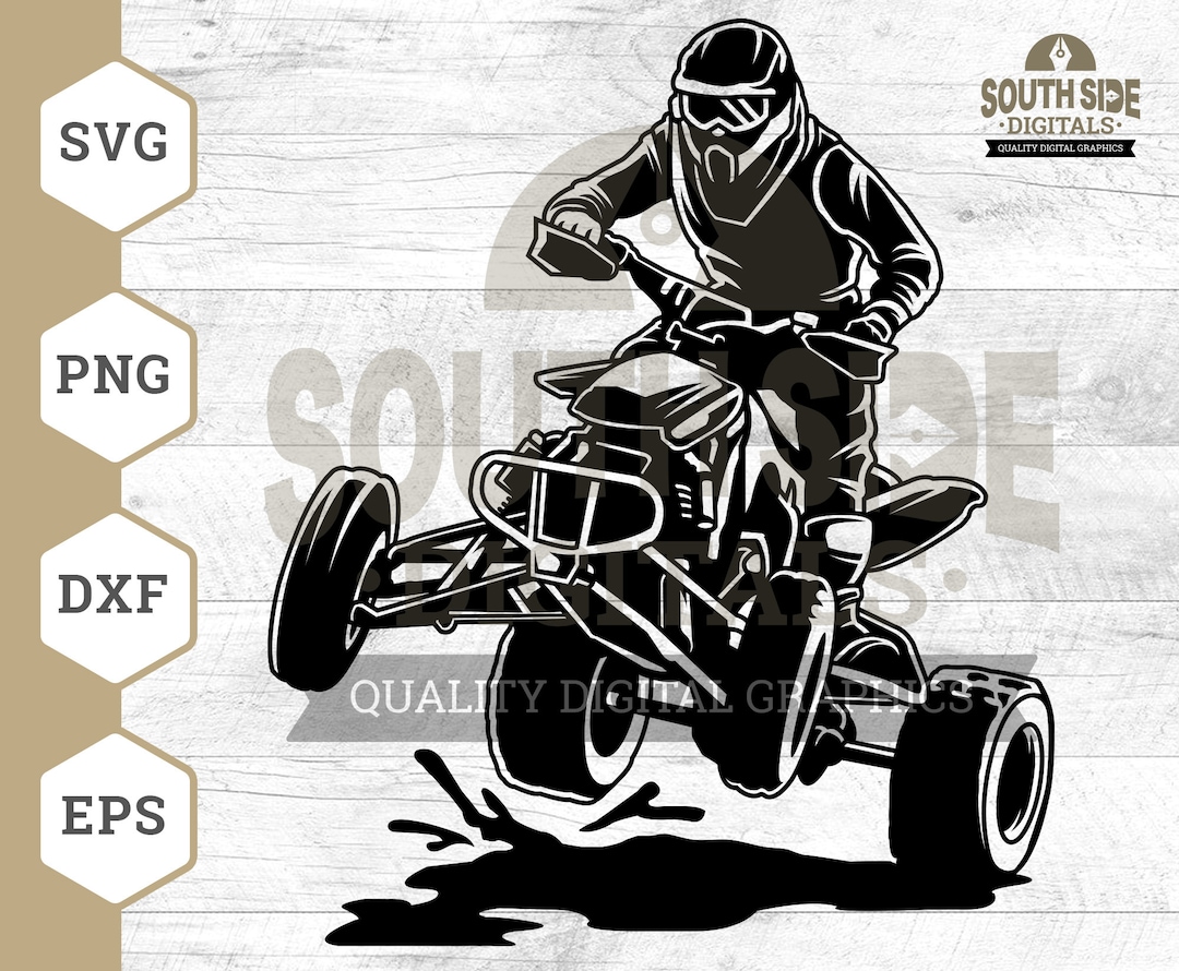 ATV Rider Svg, ATV Motocross Svg, ATV Racing Svg, All Terrain Vehicle ...