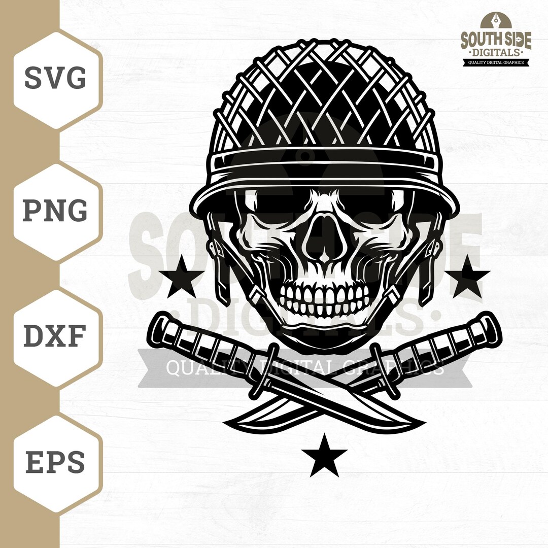 Soldier Skull Svg, Skull Army Svg, Soldier Svg, Skull Svg, Military Svg ...