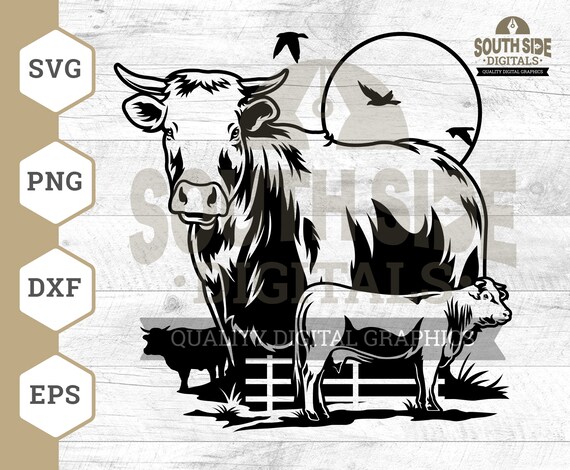 Farm Cow SVG File Milking Cow Svg Barn Cow Svg Farm Cow - Etsy