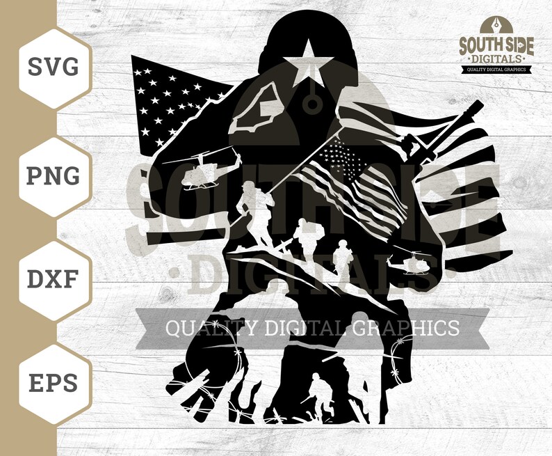 US Veteran Soldier SVG File American Veterans Svg Soldier - Etsy