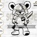 Bad Teddy Bear SVG File, Angry Teddy Svg, Scary Teddy Svg, Gangster ...