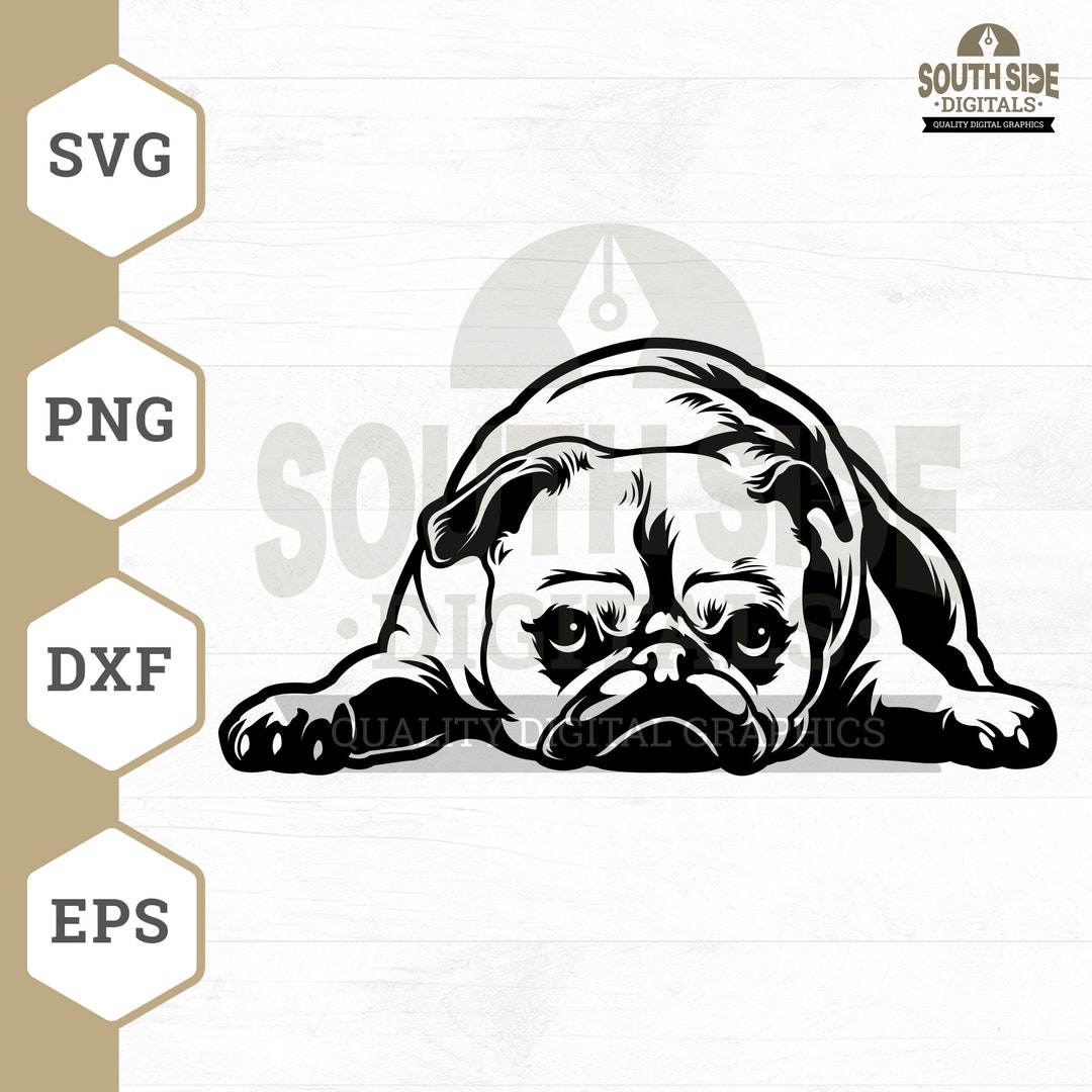 Pug SVG Files, Pug Life Svg, Pug Puppy Svg, Cute Pug Svg, Pug Life ...
