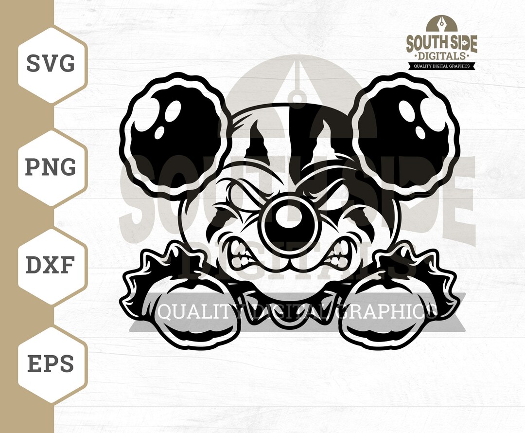 Bad Clown Teddy Svg, Clown Teddy Svg, Angry Teddy Svg, Scary Clown ...