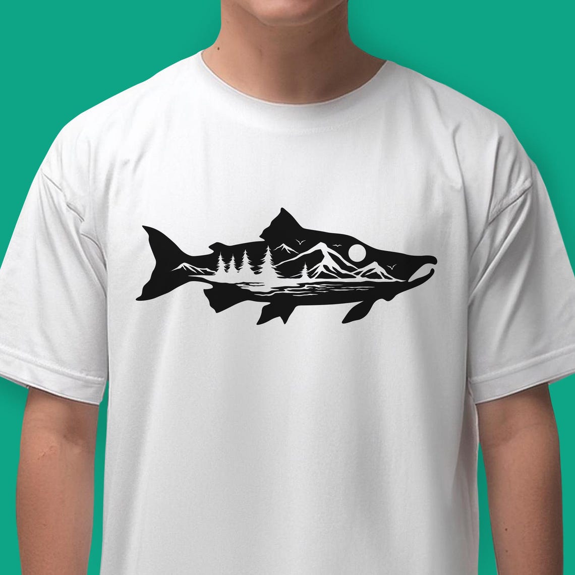 Salmon Fishing Svg, Salmon Fish Svg, Salmon Fish Png, Salmon Cut Files ...