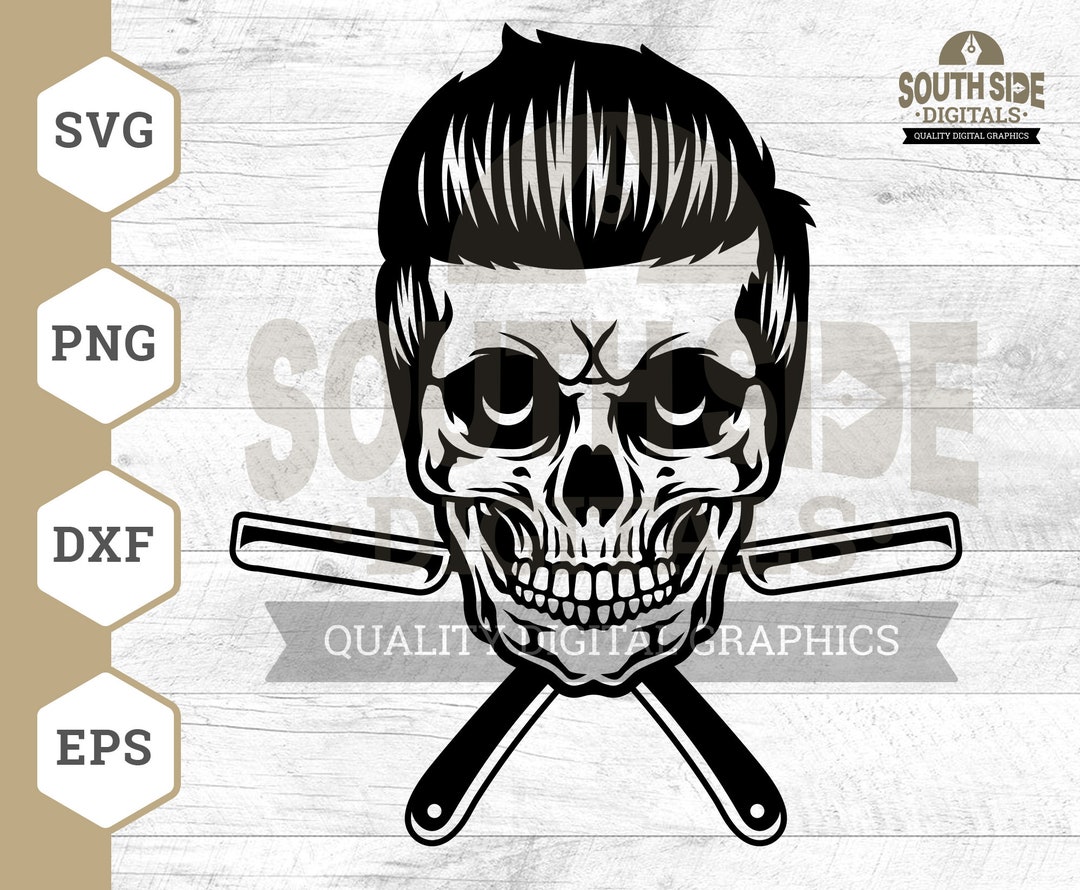 Barber Skull Svg, Skull Barber Svg, Barber Sharp Svg, Barber Shirt ...