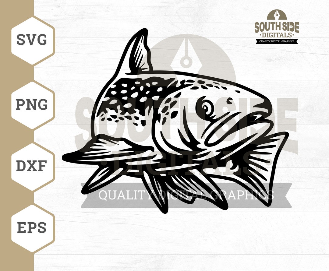Trout Fishing Svg File Trout Fish Svg Fishing Svg Trout - Etsy