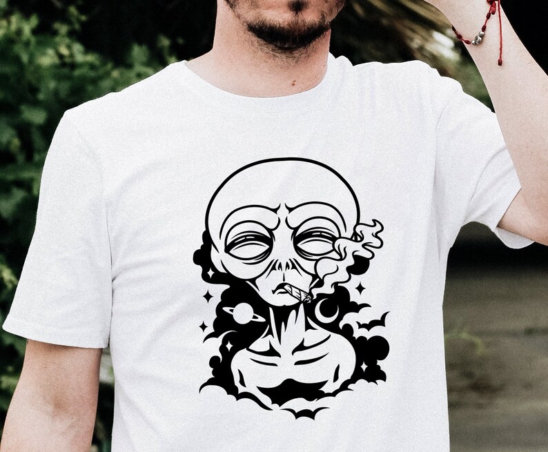Smoking Alien SVG File Alien Smoking Svg Alien Svg Alien - Etsy