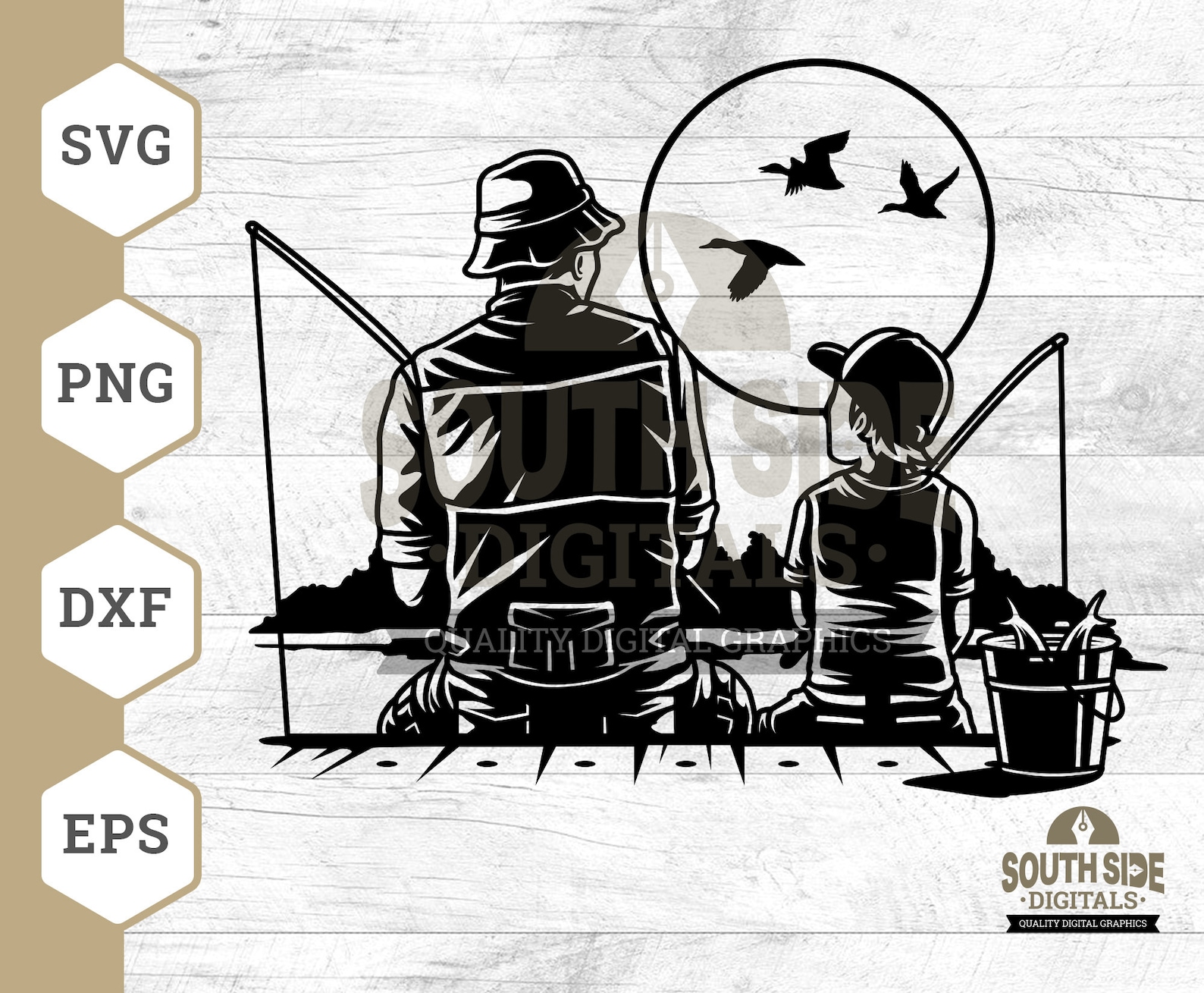 Father and Son Fishing Svg Fishing Buddy Svg Father and Son - Etsy