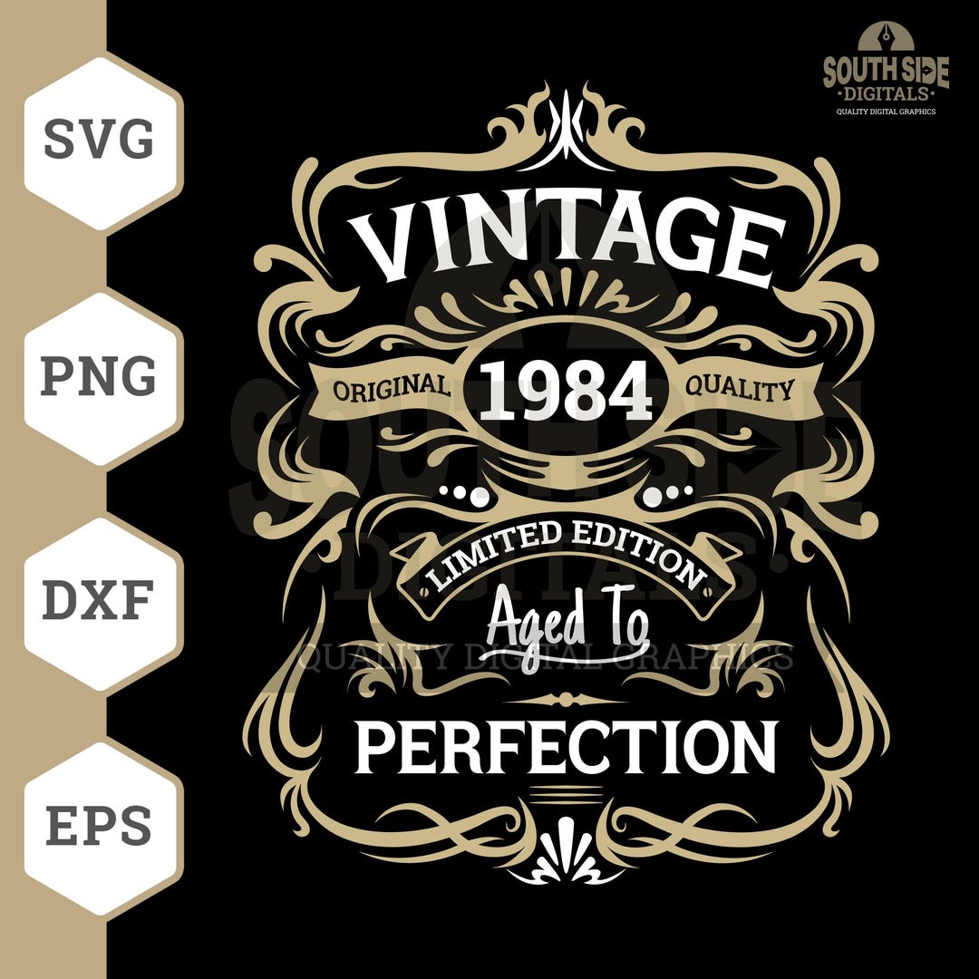 1984 Birthday SVG: Vintage 40th Design (digital Files) - Etsy