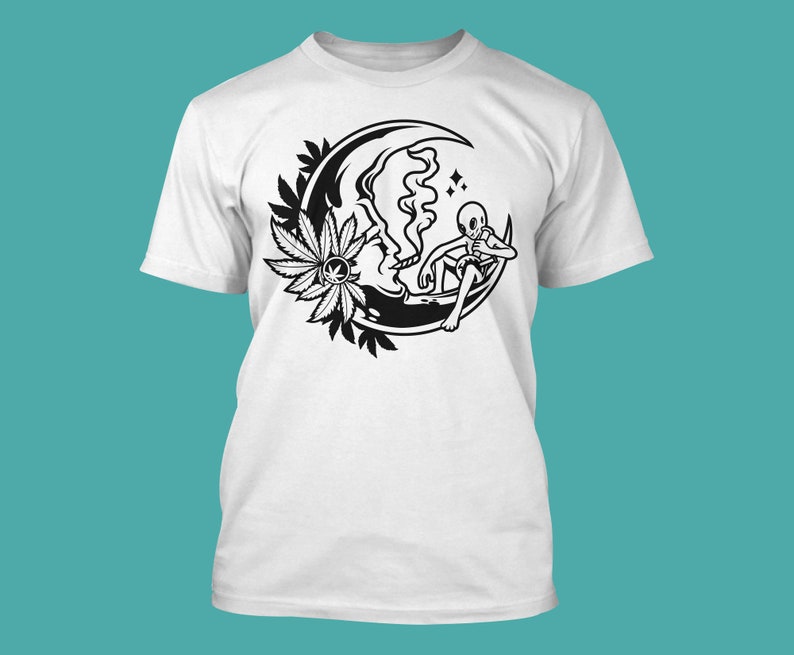 Smoking Weed Moon SVG File Smoking Moon Svg Smoking Cannabis - Etsy