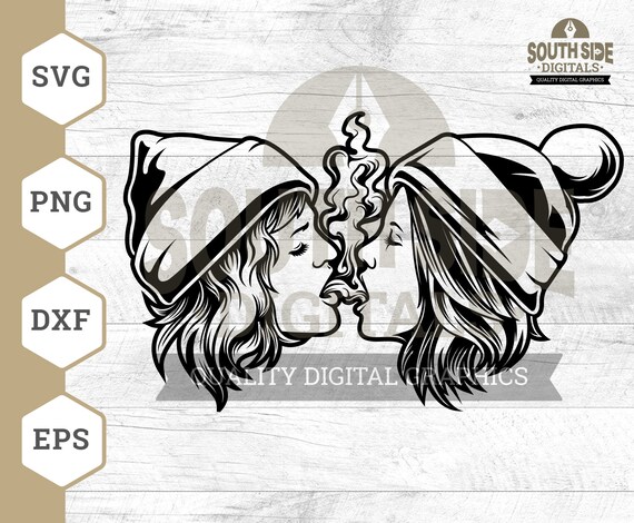 Best Bud Girl Smoking SVG File Girl Smoking Cannabis Svg 2 | Etsy