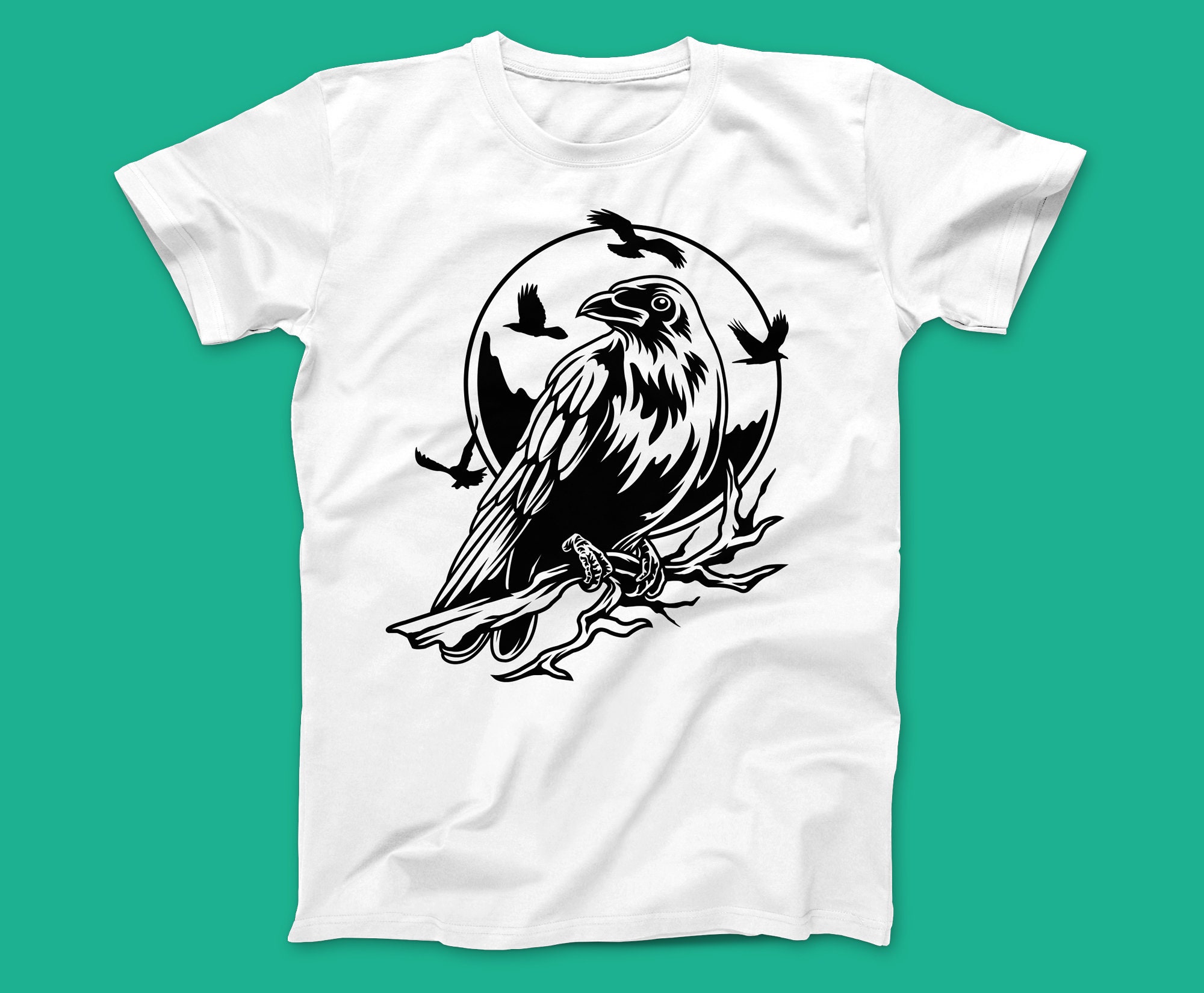 Raven Bird SVG File Raven Svg Black Bird Svg Flying Raven - Etsy Canada