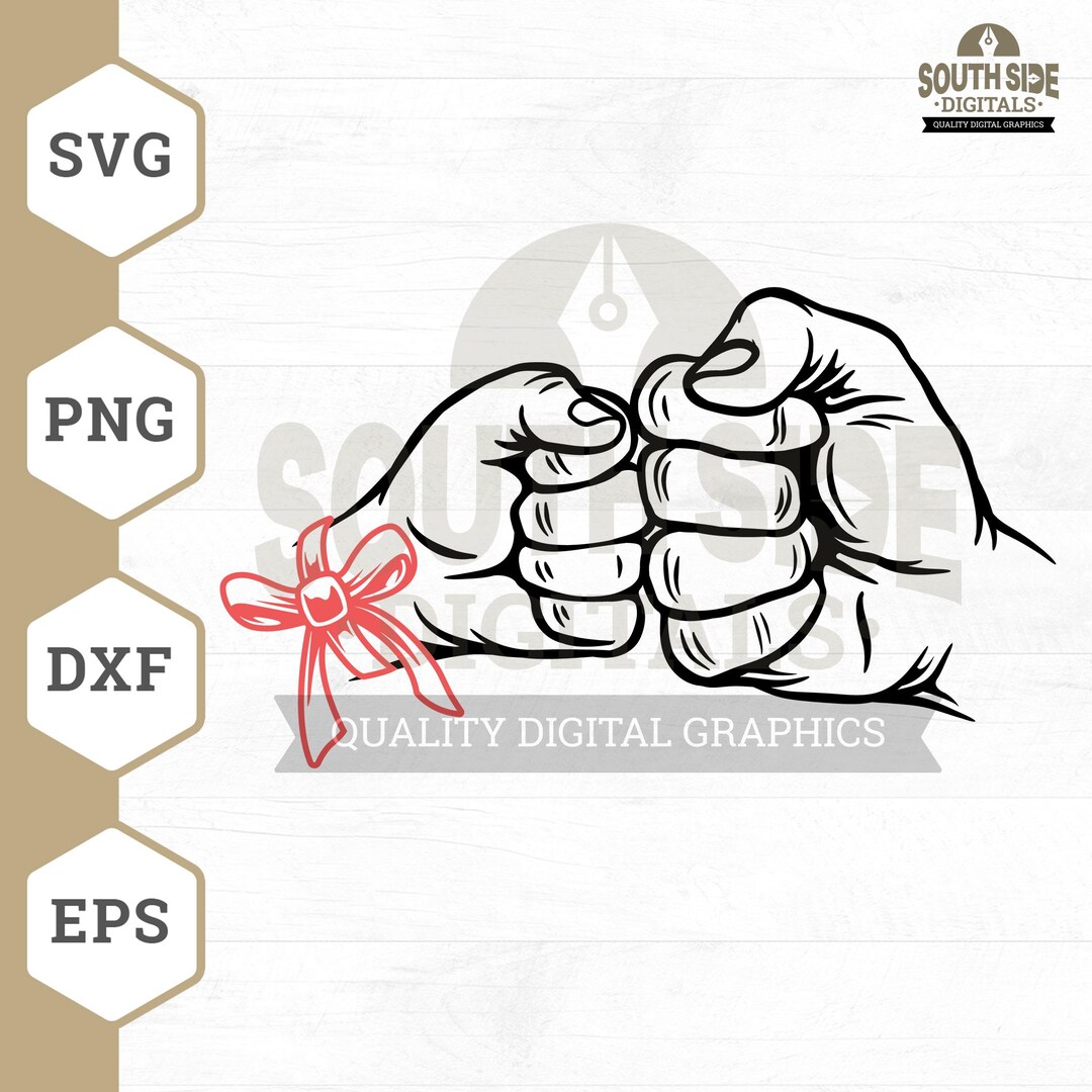 Dad and Daughter Fist Bump SVG | Father and Daughter Bond Svg | Fist ...