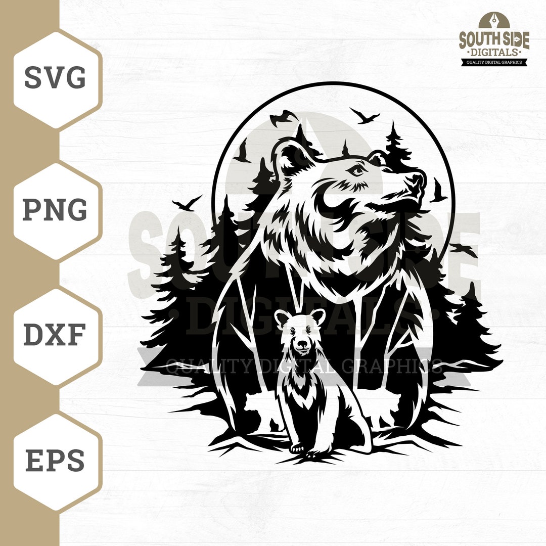 Bear SVG File, Grizzly Bear Svg, Black Bear Svg, Brown Bear Svg ...