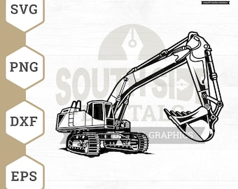 Excavator 3 SVG, Heavy Equipment Svg, Excavator Clipart, Excavator ...