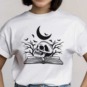 Horror Book Lovers Svg Skull Book Svg Horror Readers Club - Etsy