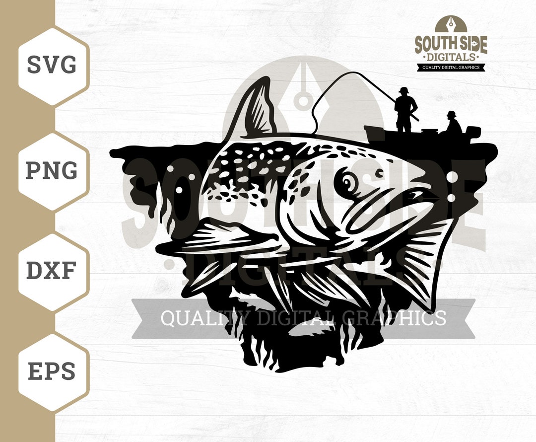 Trout Fishing Svg, Trout Fish Svg, Trout Svg, Fishing Svg, Outdoor ...